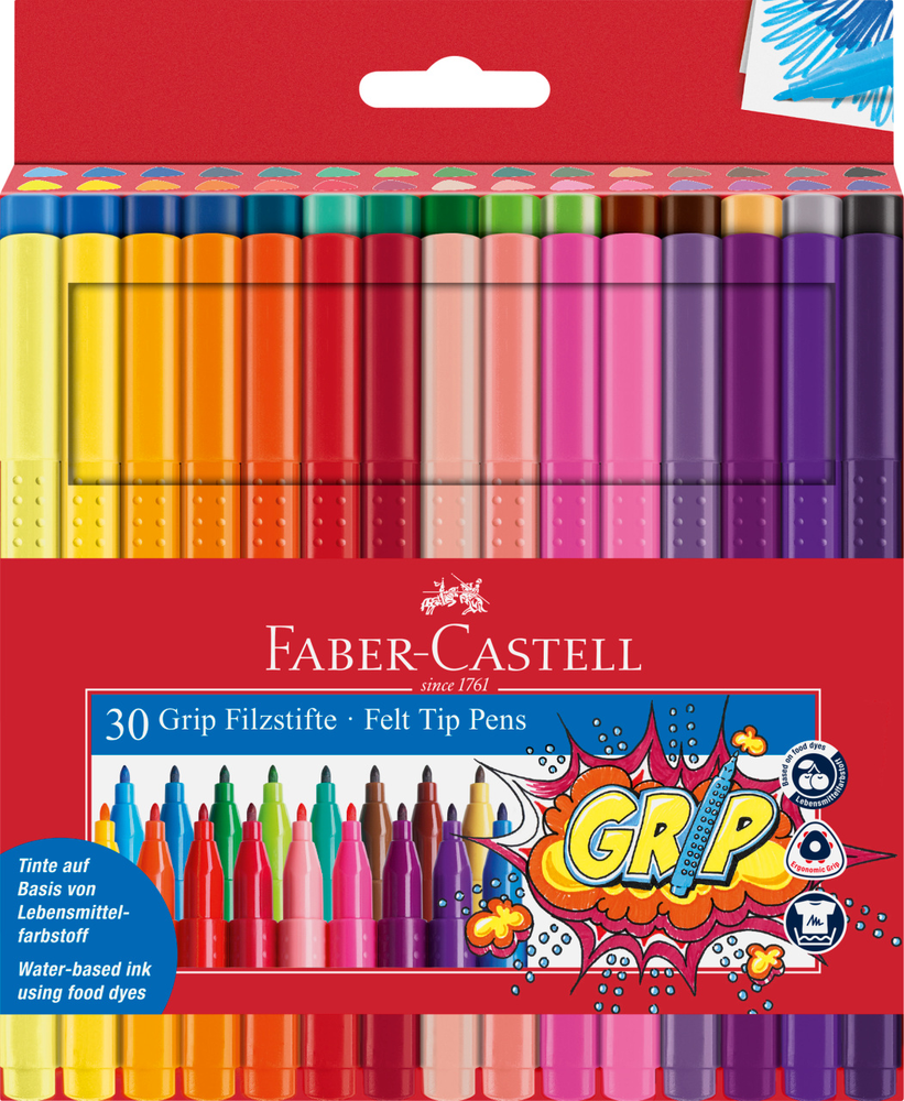 Faber-Castell, Colored Markers Set, 30 Pieces - Veli store