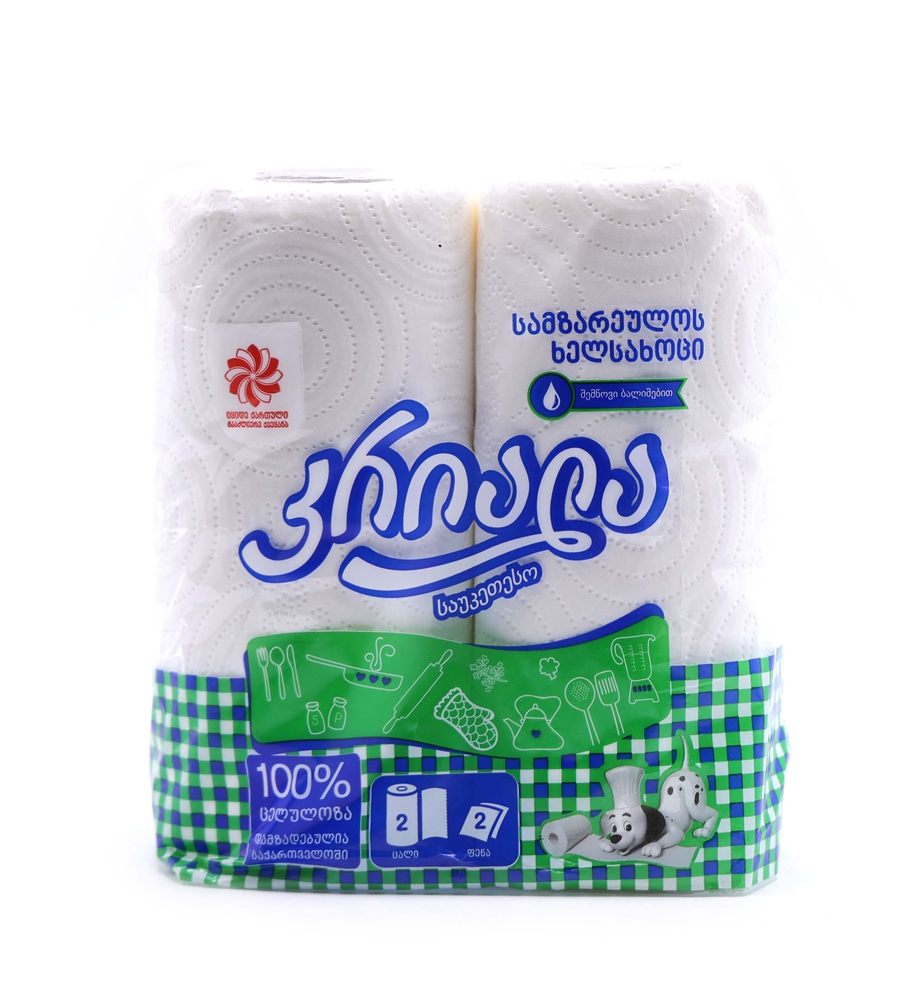კრიალა, სამზარეულოს ქაღალდი, 2 ფენა, 2 ც. - Veli store