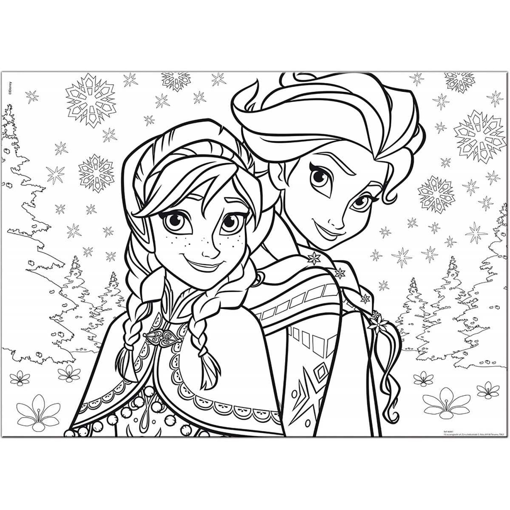 Lisciani Disney ელზა და ანა ორმხირივი ფაზლი 60 ნაწილი Veli Store