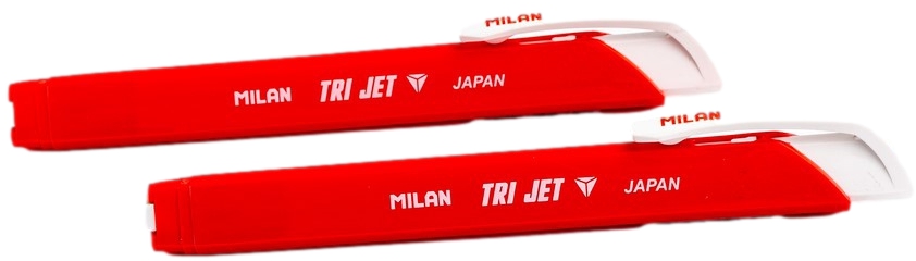 Milan, სამკუთხა ფორმის მექანიკური საშლელი JET ERASER საჭერითა და რბილი ...