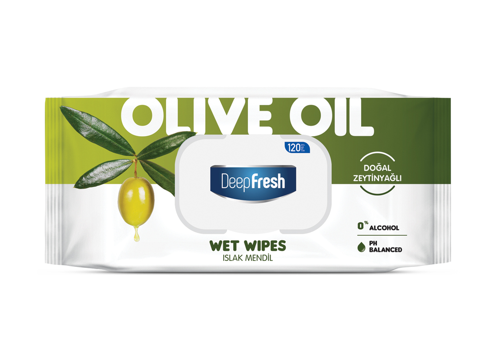Deep Fresh Extra ხელის სველი ქაღალდი ზეთისხილი 120 ც Veli Store