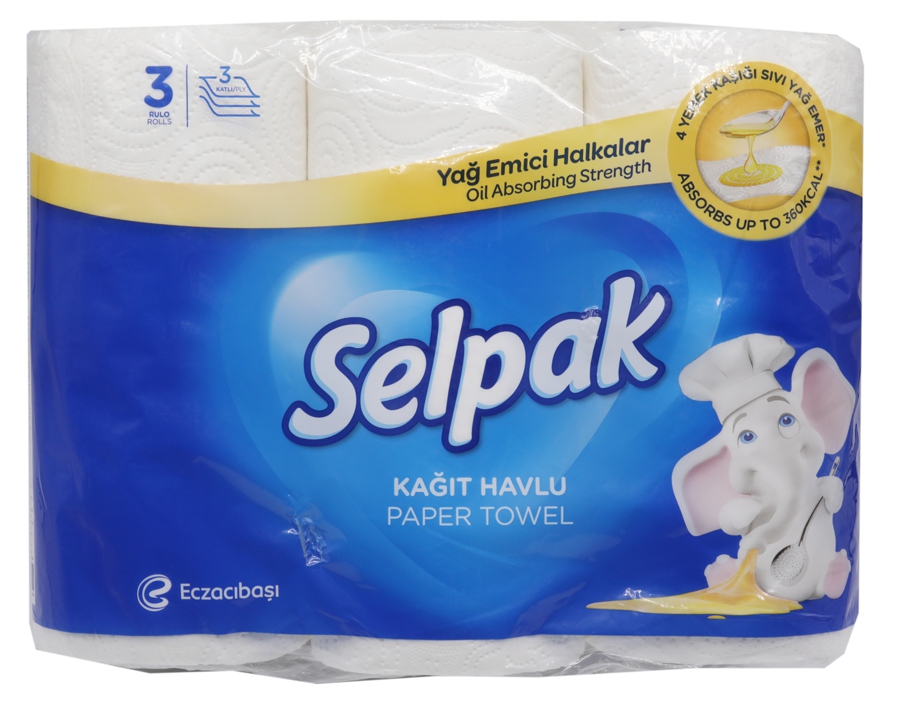Selpak სამზარეულოს ქაღალდი 3 ფენა 3 ც Veli Store