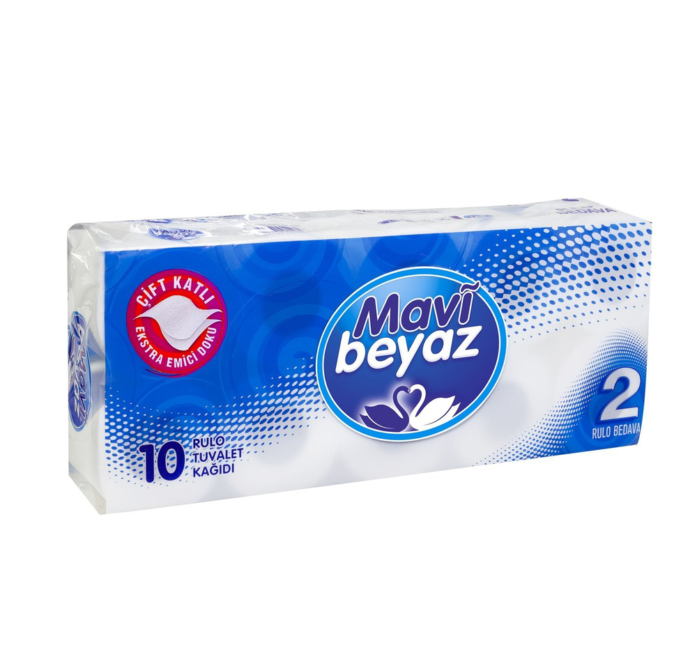 Mavi Beyaz, ტუალეტის ქაღალდი, 2 ფენა, 10 ც. - Veli store