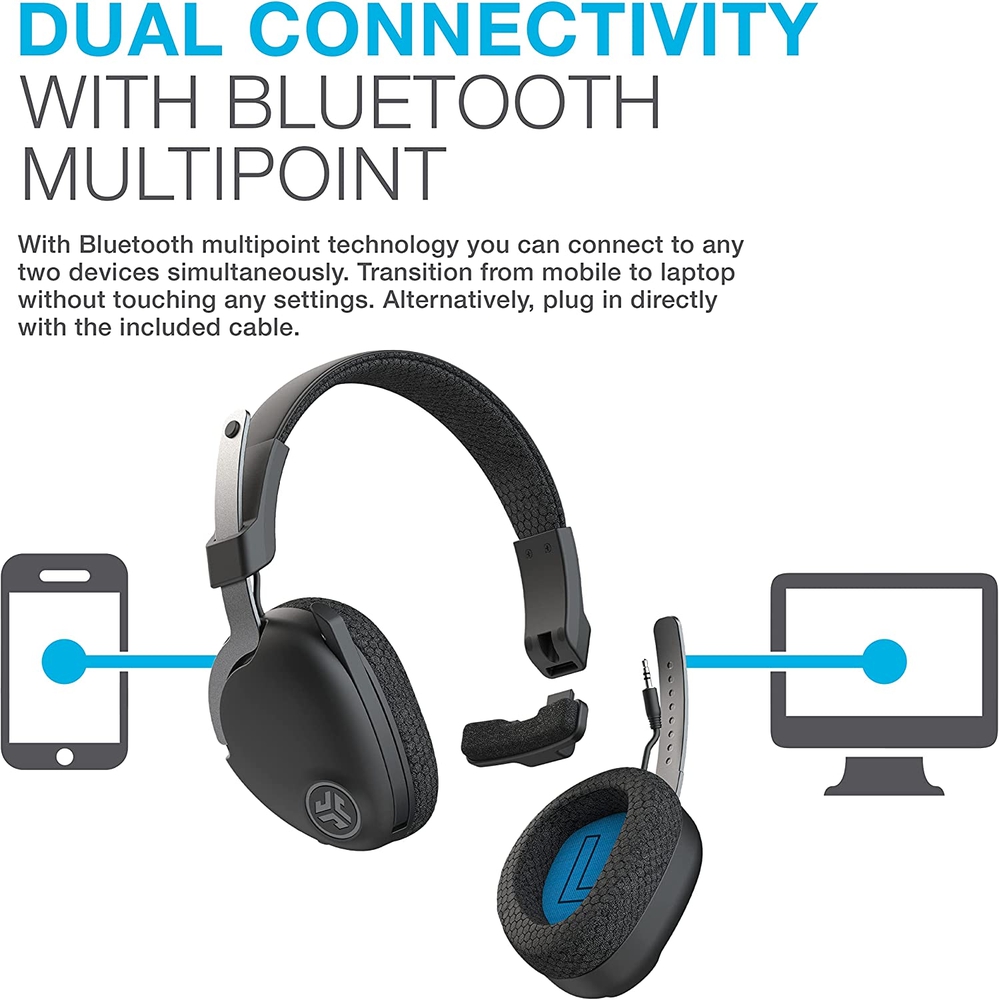 JLab Jbuds Work Wireless Over-Ear Headset Black - Veli store