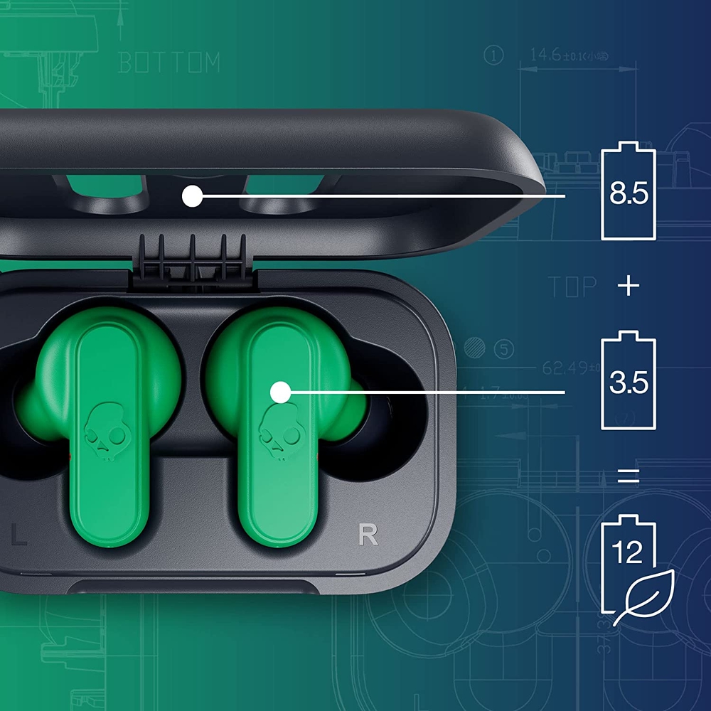 Skullcandy Dime 2 True Wireless In-Ear Earbuds Dark Blue/Green - Veli store