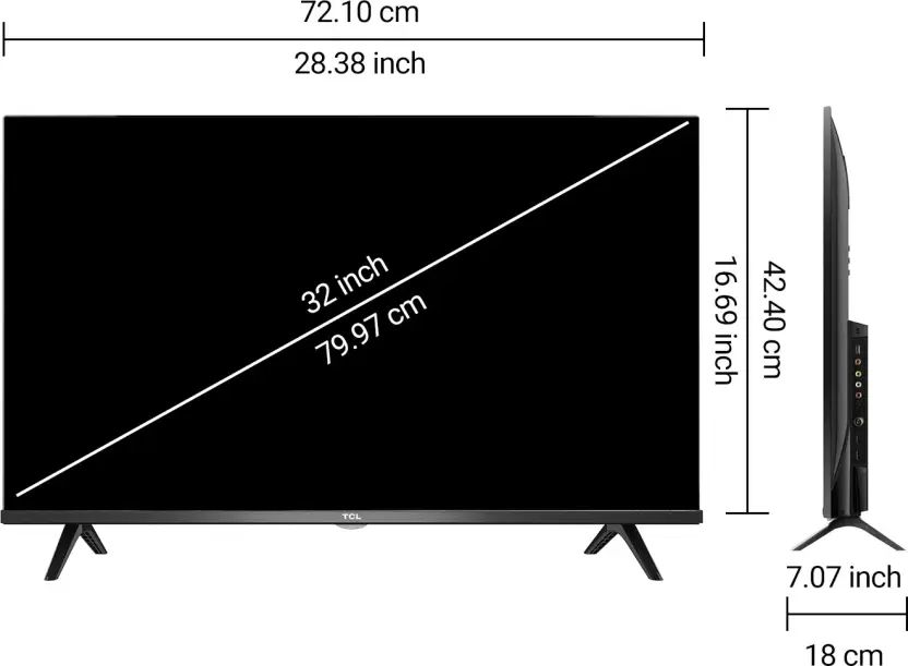 TCL 32S65A 32" HD Smart TV Black - Veli store